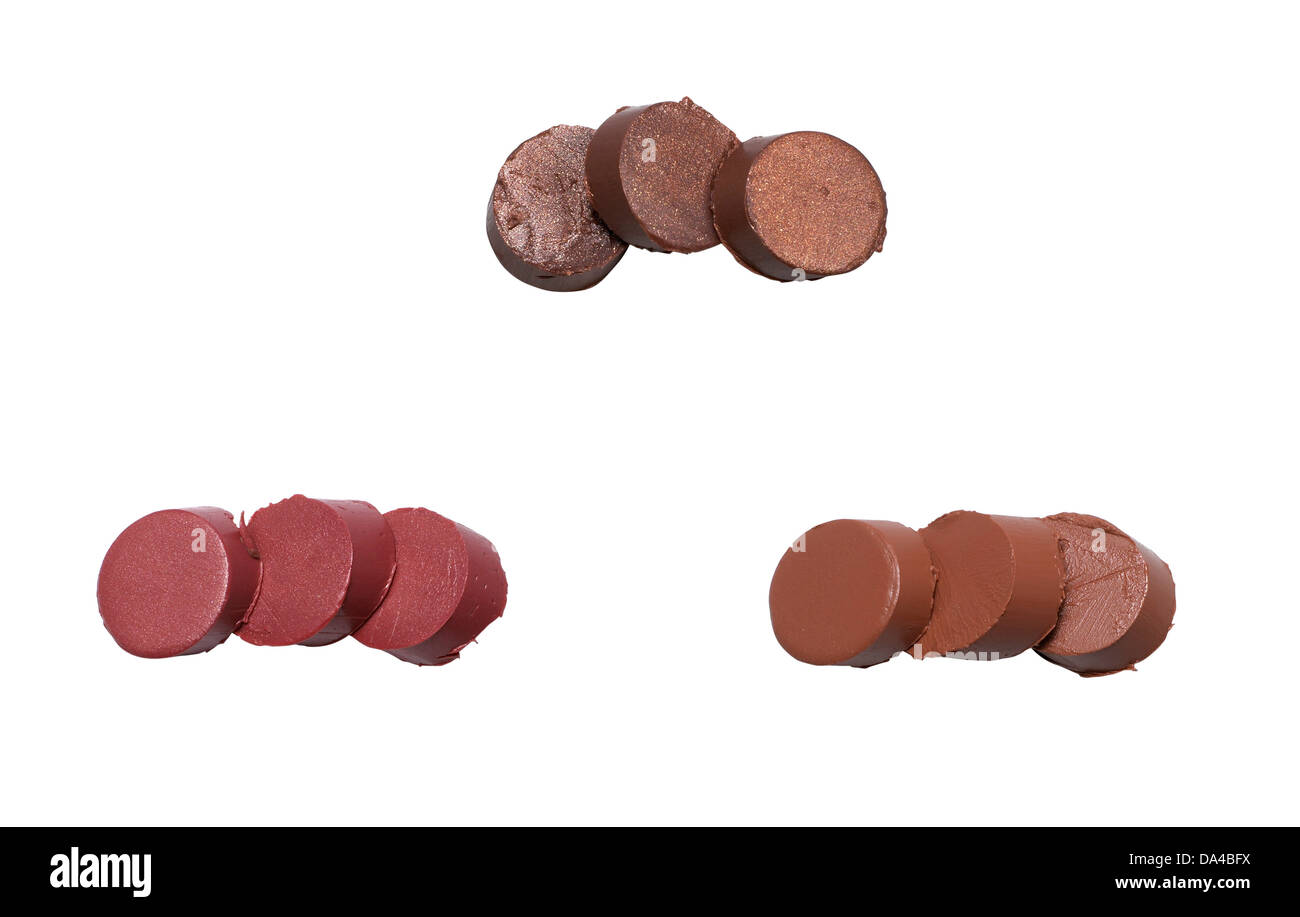 red brown lipstick chop cut out onto a white background Stock Photo - Alamy