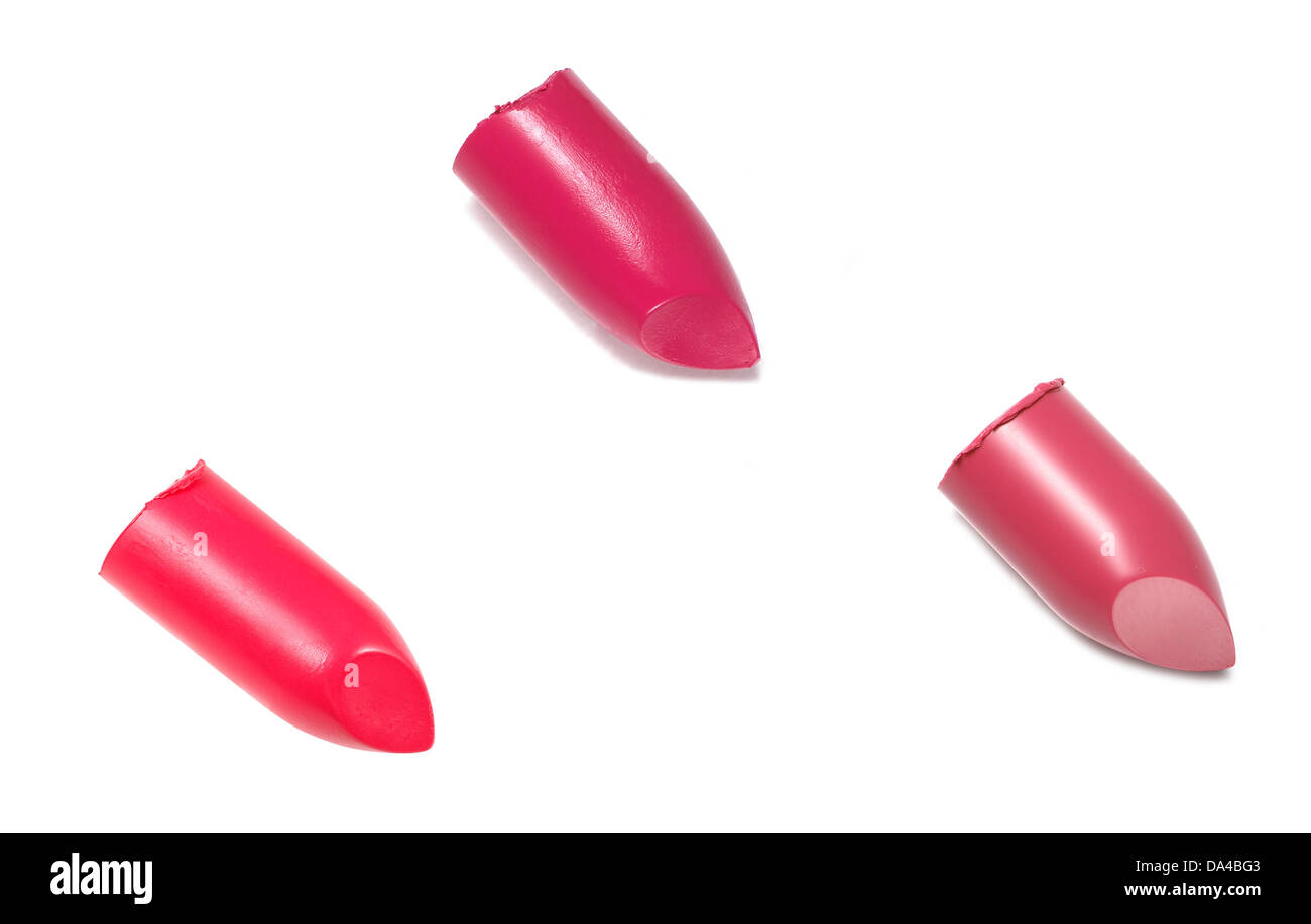 pink lipstick chop cut out onto a white background Stock Photo - Alamy