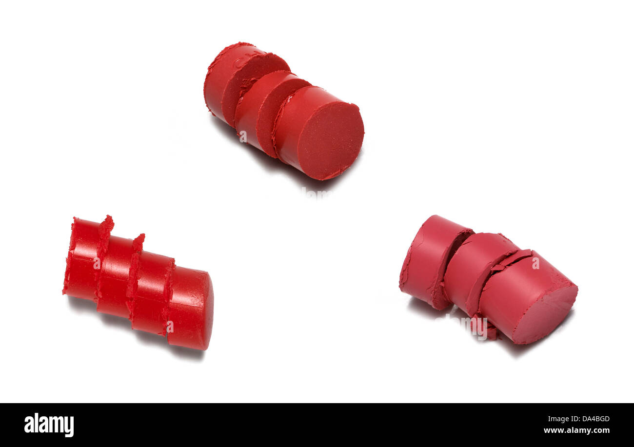 red lipstick chop cut out onto a white background Stock Photo - Alamy