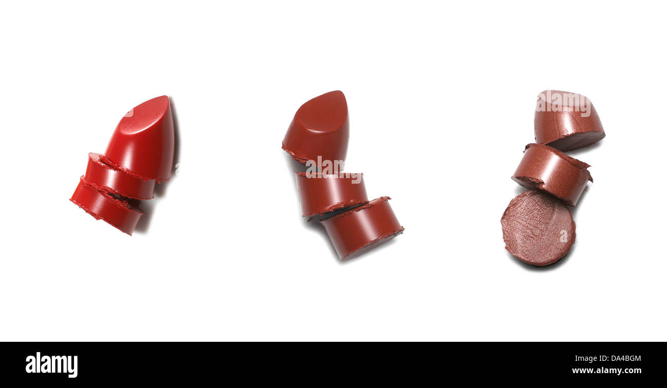 red lipstick chop cut out onto a white background Stock Photo - Alamy