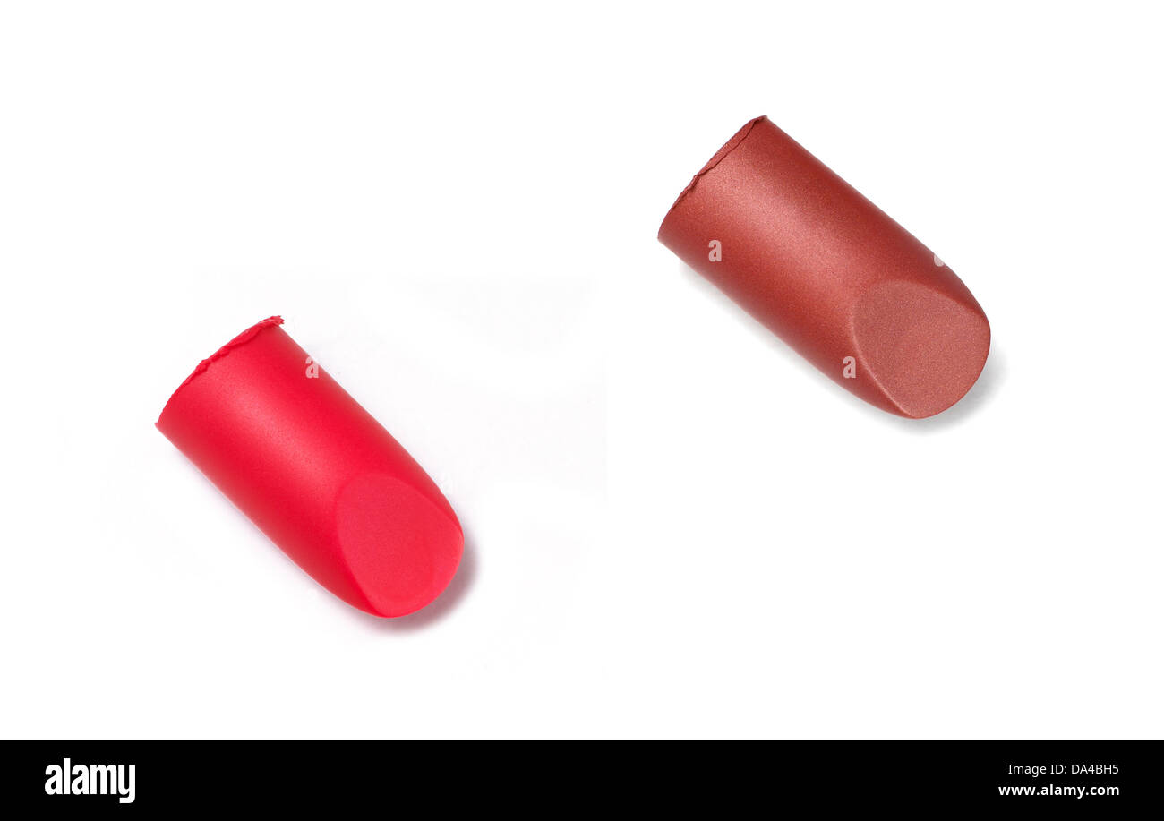 red lipstick chop cut out onto a white background Stock Photo - Alamy