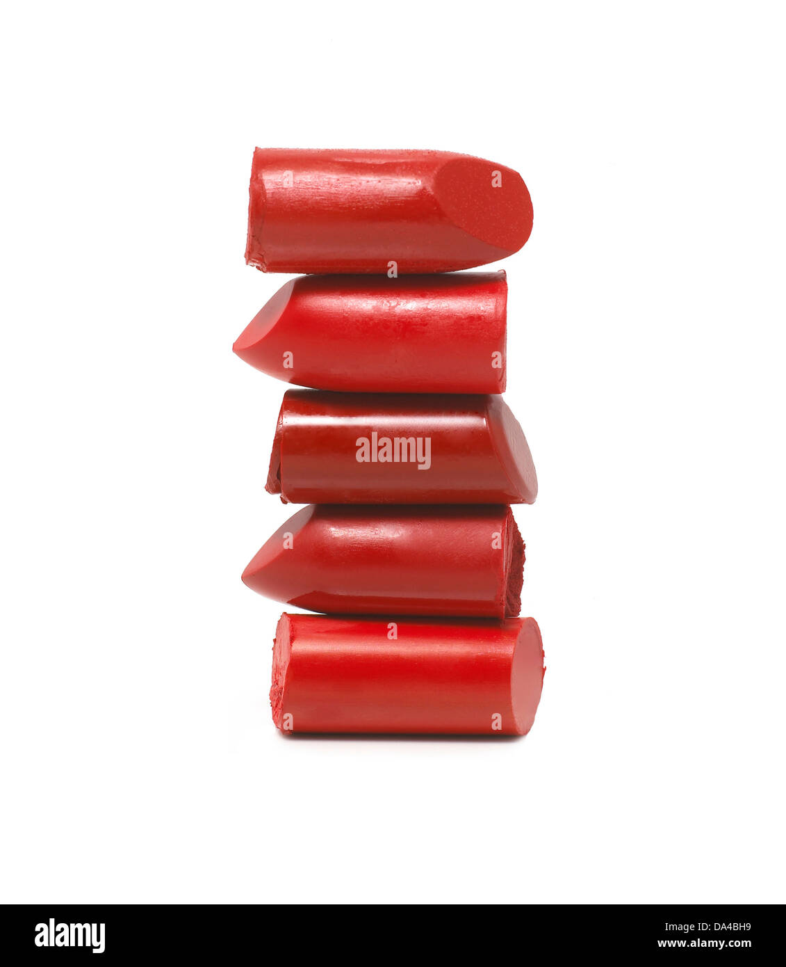 red lipstick chop cut out onto a white background Stock Photo - Alamy