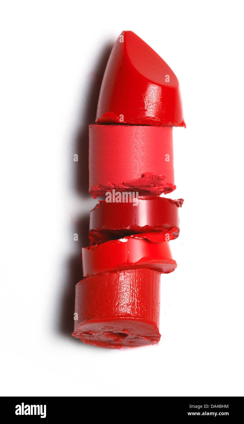 red lipstick chop cut out onto a white background Stock Photo - Alamy