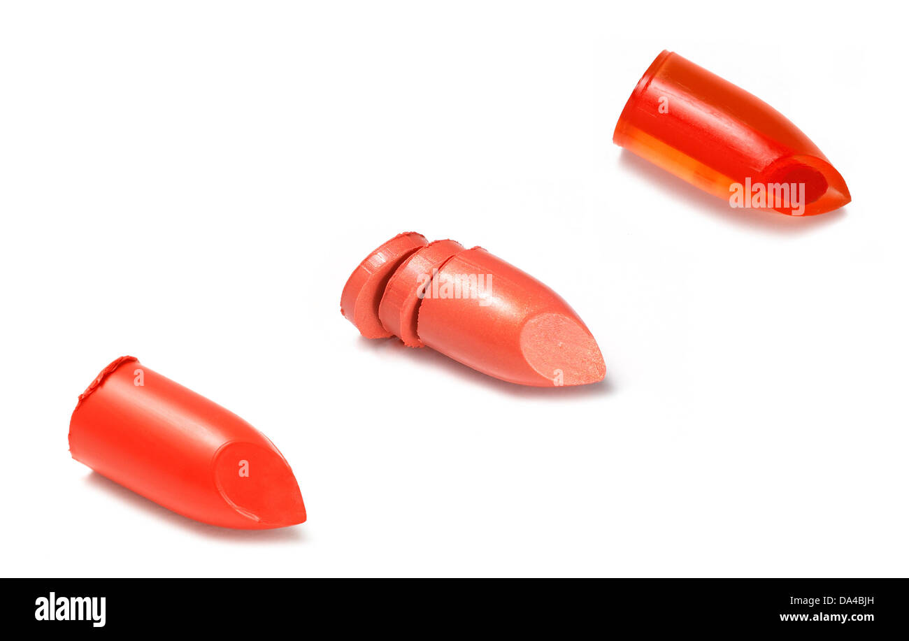 orange lipstick chop cut out onto a white background Stock Photo - Alamy