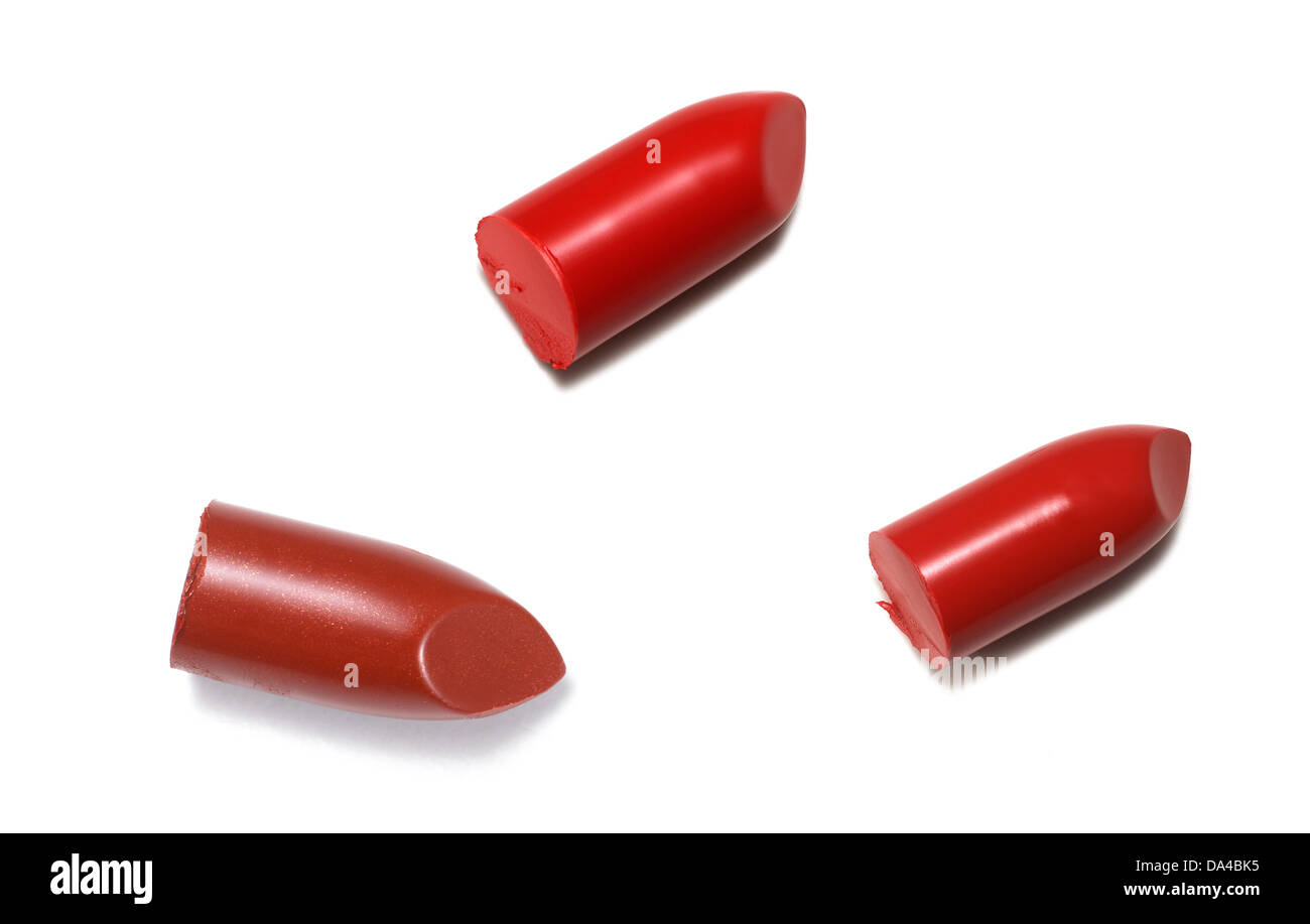 red lipstick chop cut out onto a white background Stock Photo - Alamy