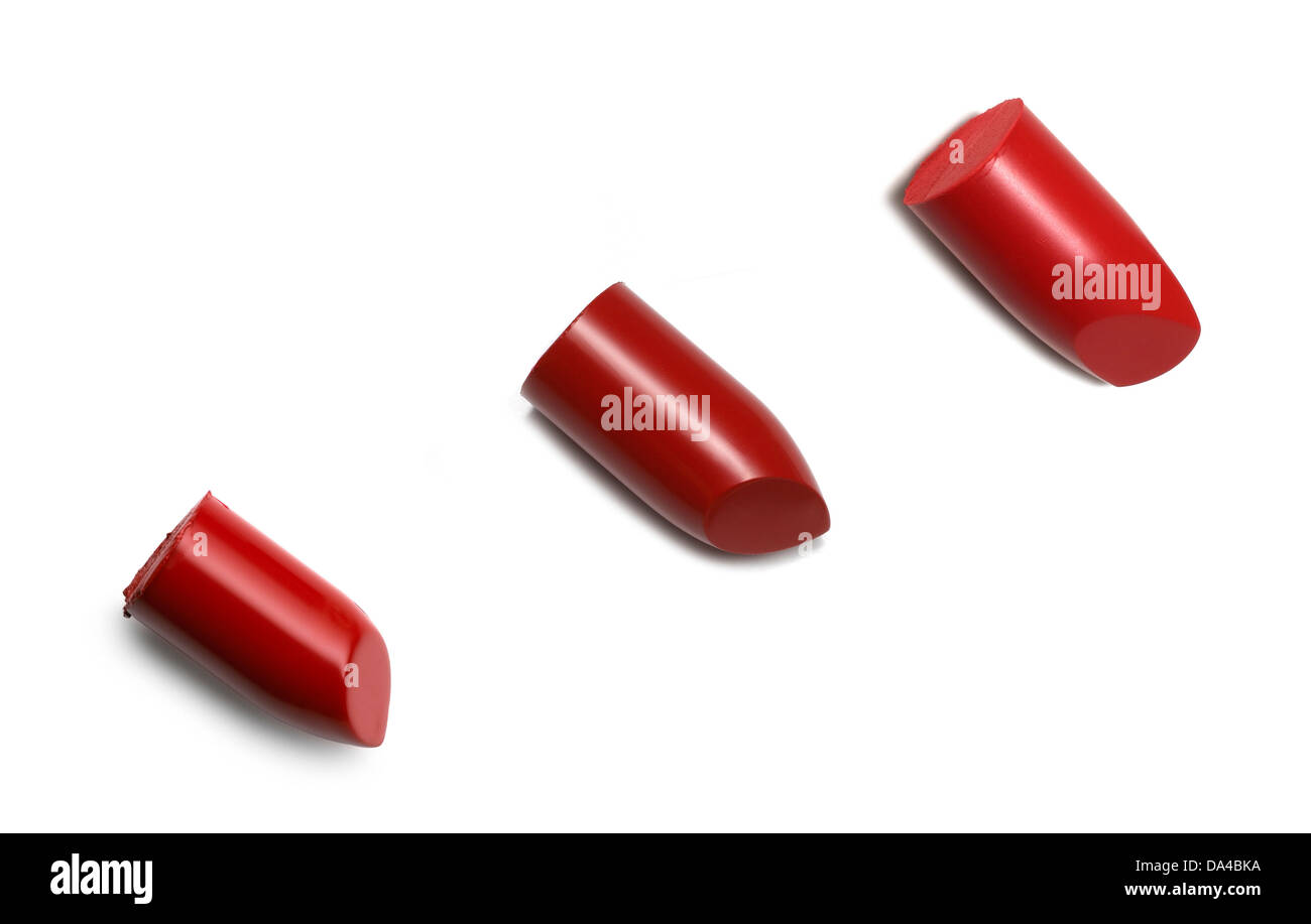 red lipstick chop cut out onto a white background Stock Photo - Alamy