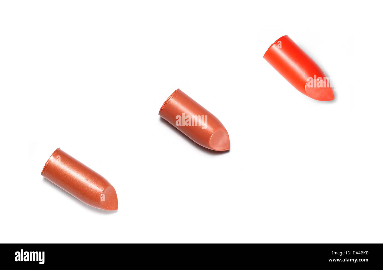 brown orange lipstick chop cut out onto a white background Stock Photo ...