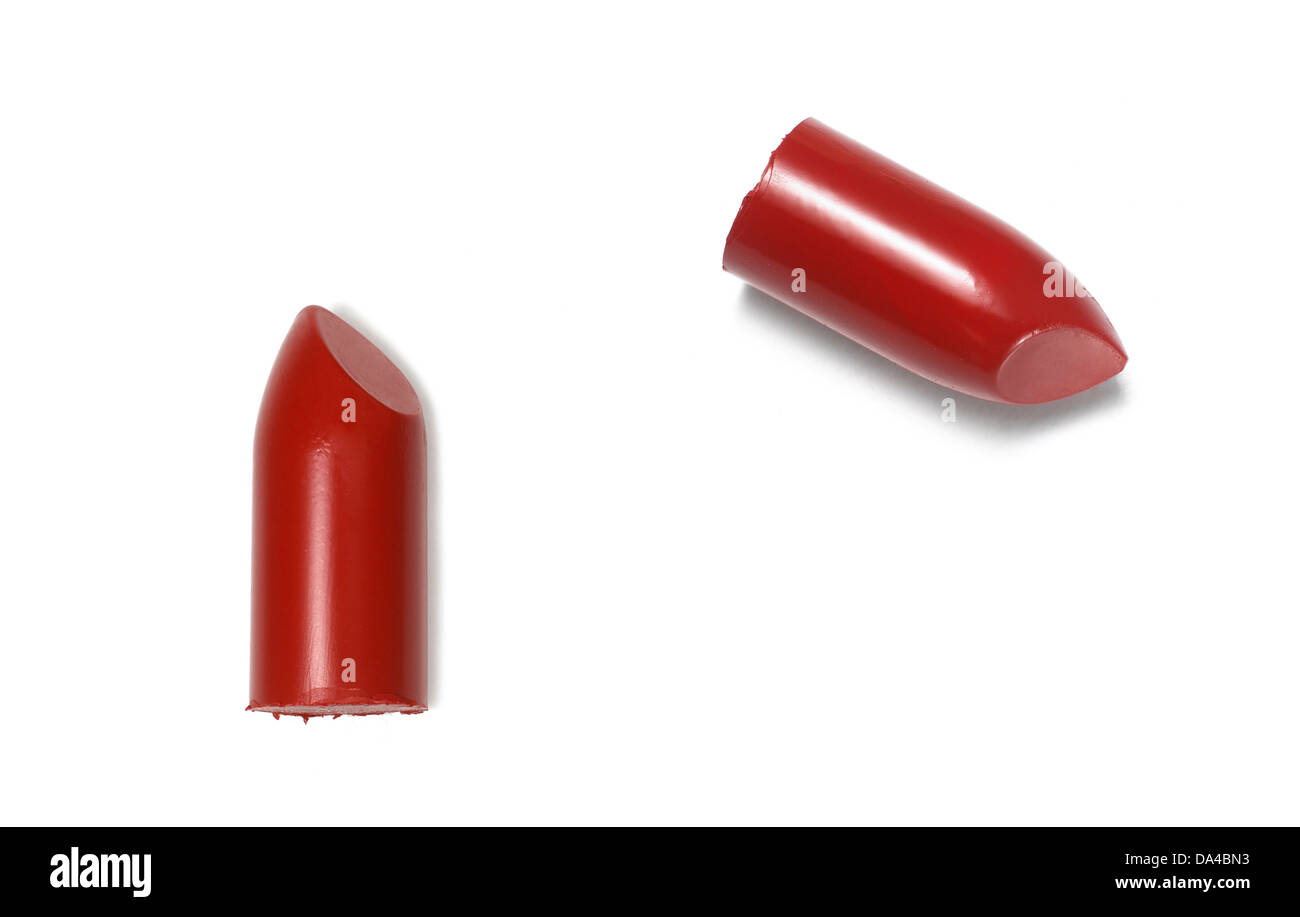 red lipstick chop cut out onto a white background Stock Photo - Alamy