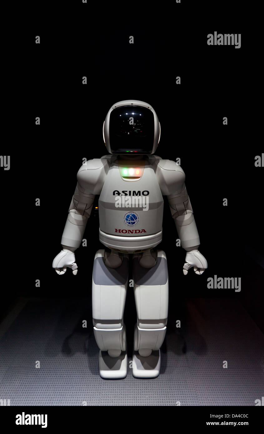 Portraits of Honda Asimo robot at the Miraikan Museum of Emerging ...