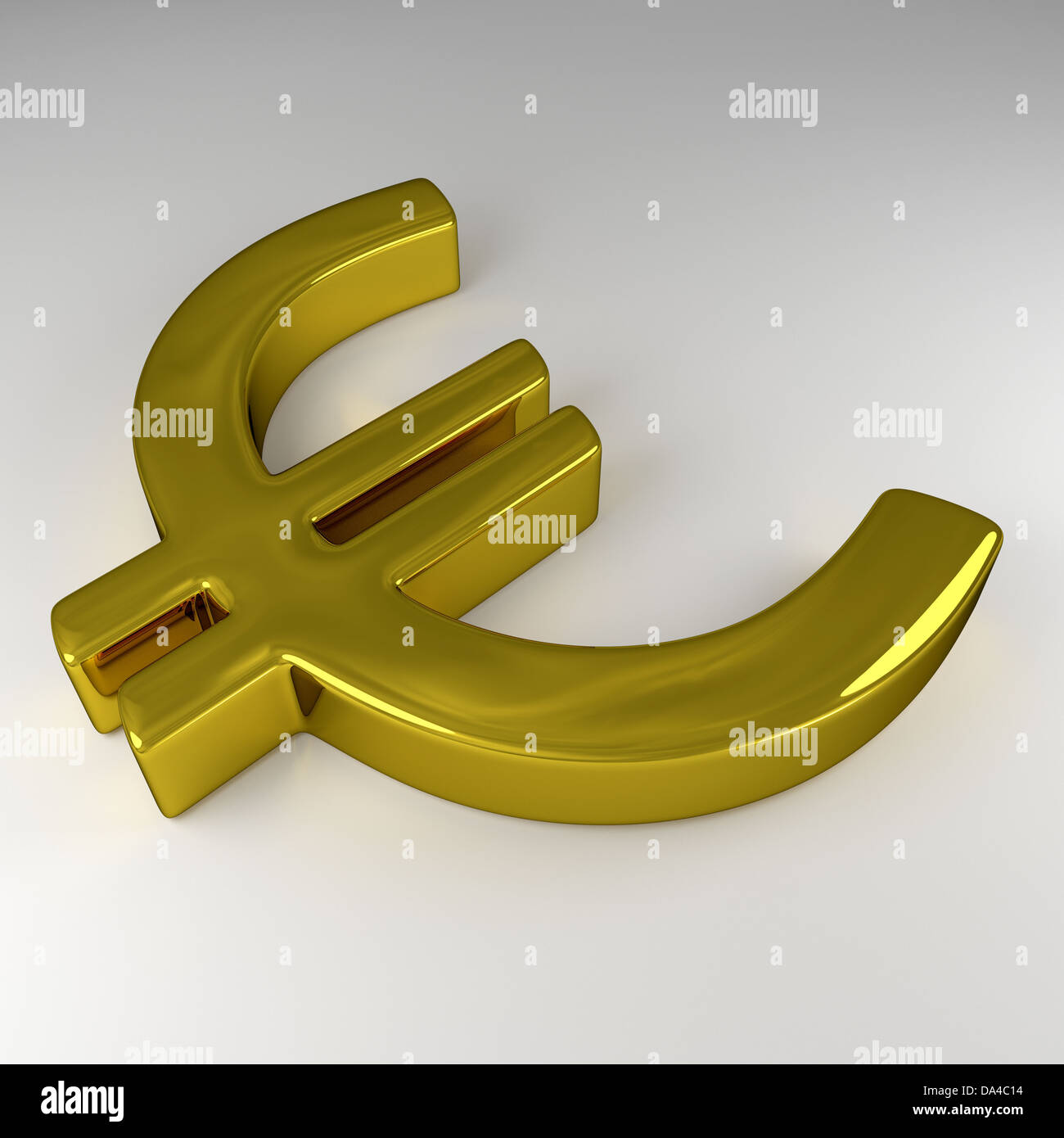 3D Golden Euro Sign Stock Photo - Alamy