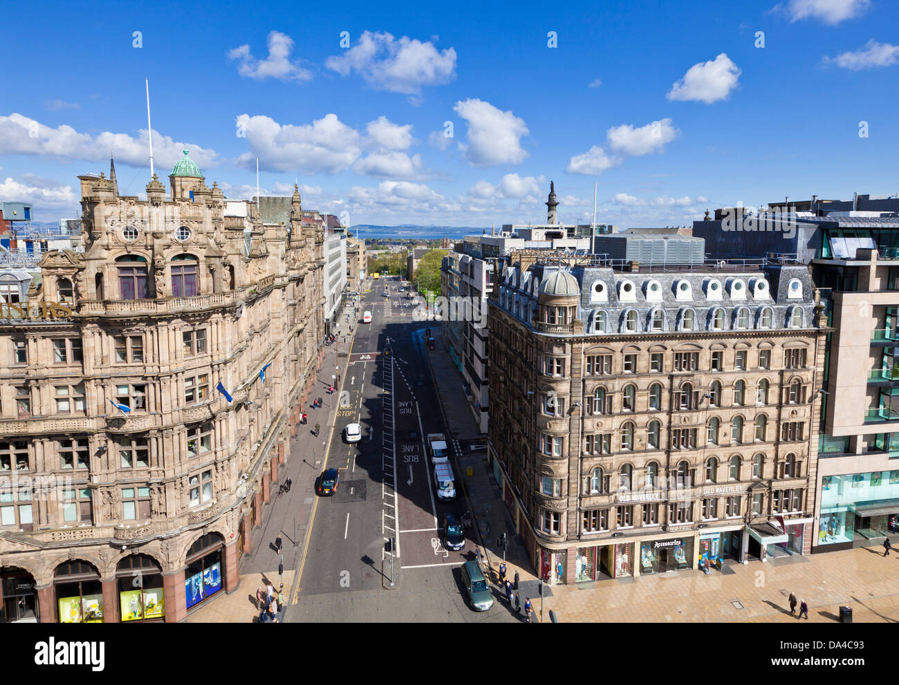 Jenners department store and St davids street south from Princes St ...