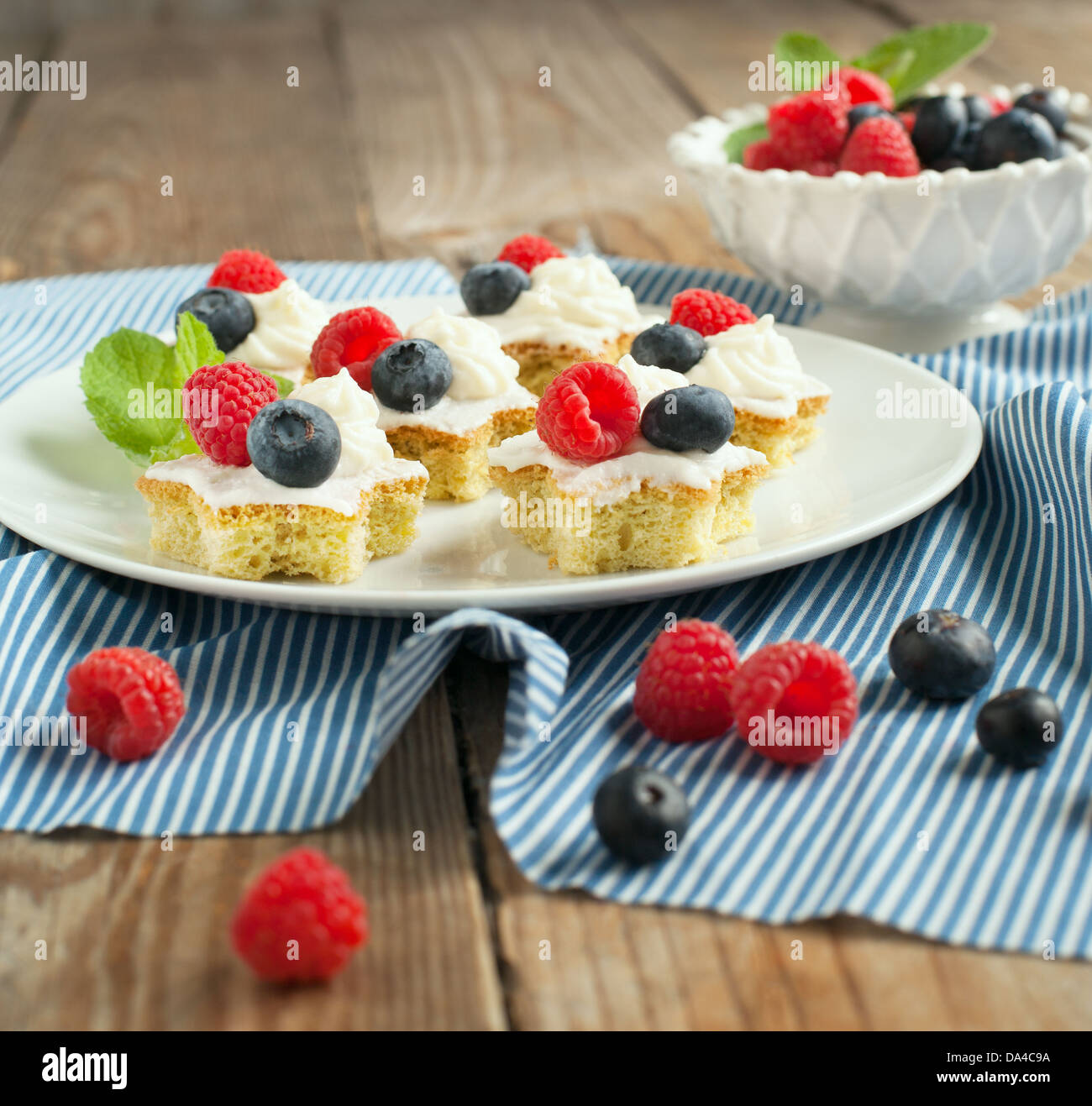 Fresh pastry with berries Stock Photo - Alamy