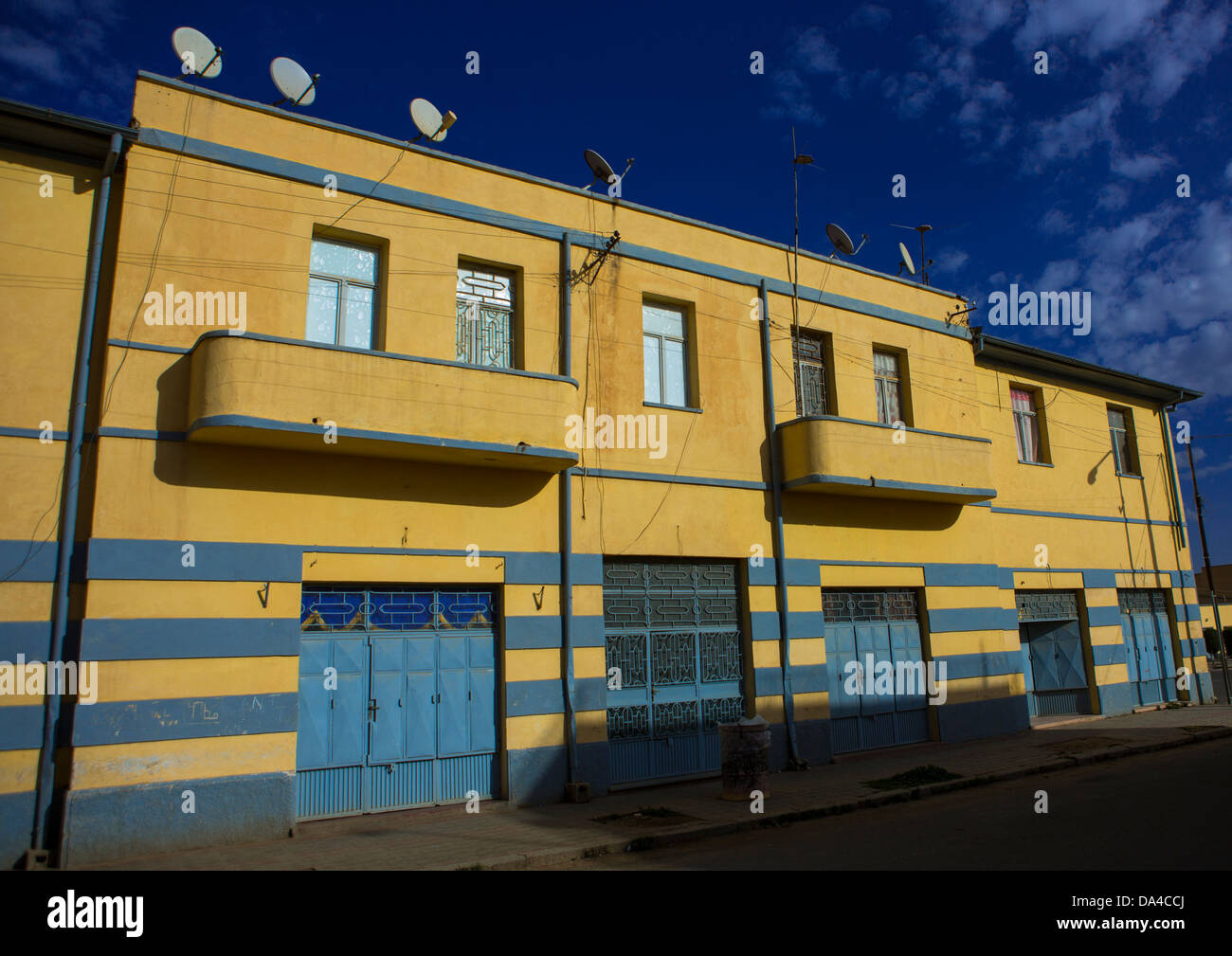 Old Colonial Italian Building, Dekemhare, Eritrea Stock Photo - Alamy