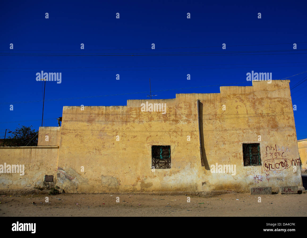 Old Italian Building, Dekemhare, Eritrea Stock Photo - Alamy