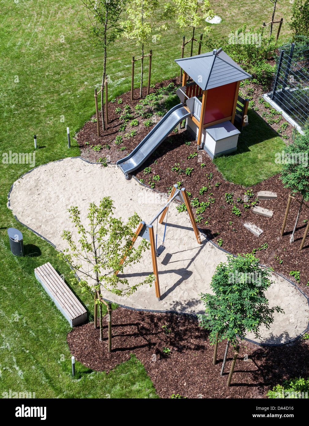 Playground swing slide hi-res stock photography and images - Alamy