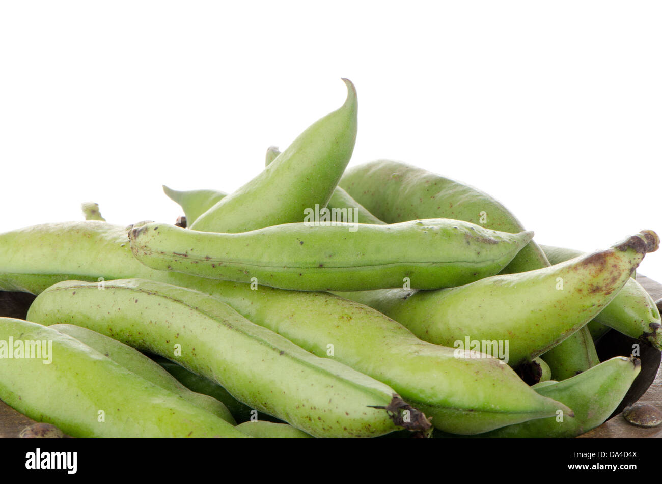 green beans pod on white background Stock Photo - Alamy
