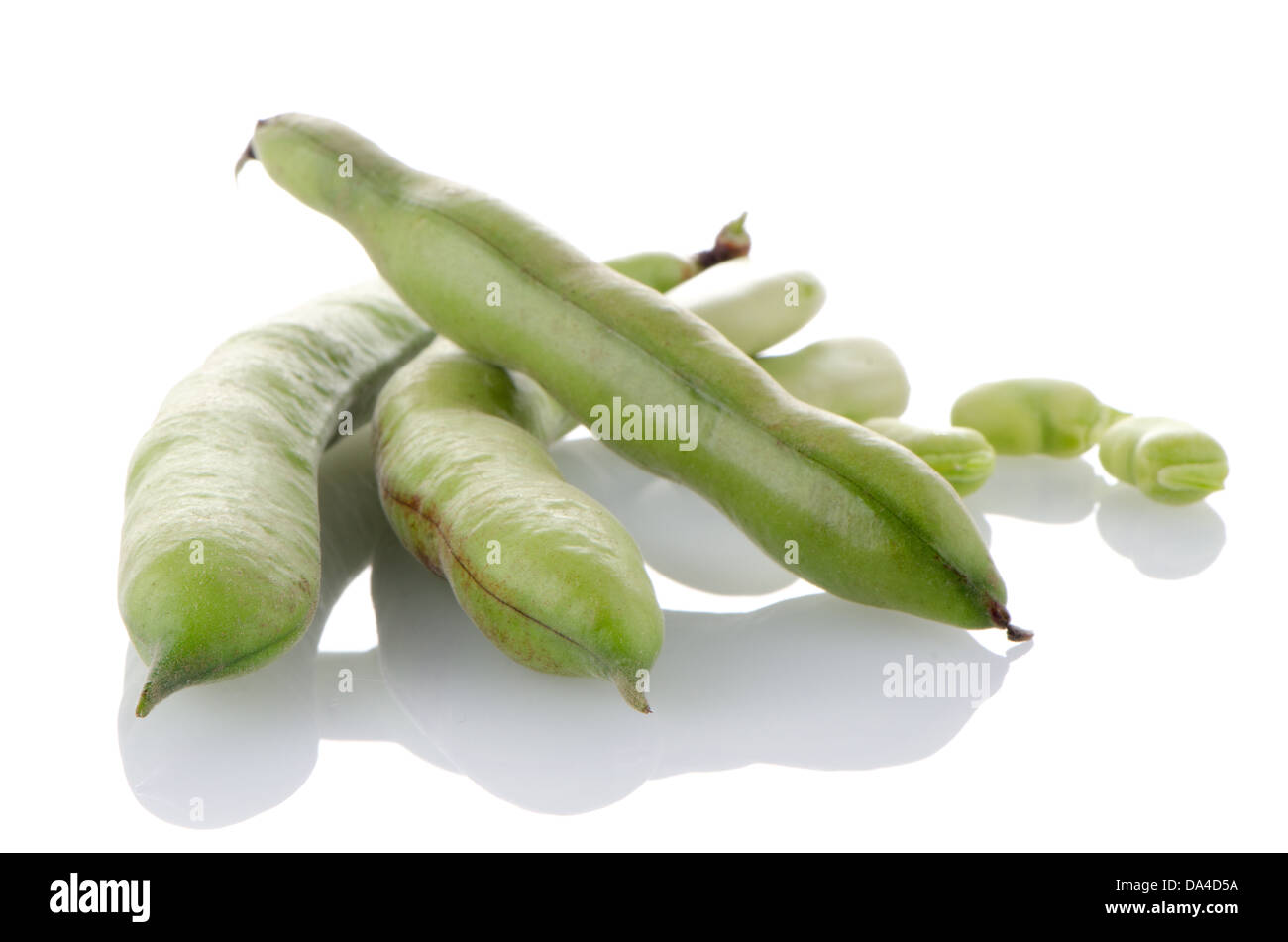 green beans pod on white background Stock Photo - Alamy