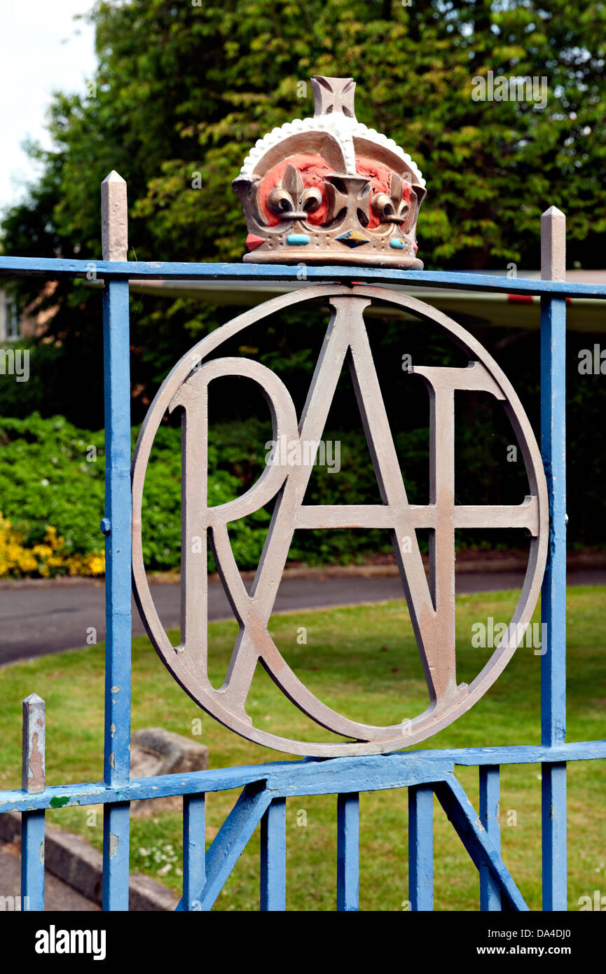 The RAF, (Royal Air Force) initials on the gated entrance to St. George ...