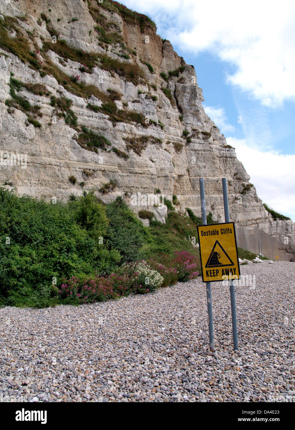 Danger unstable cliff sign hi-res stock photography and images - Alamy