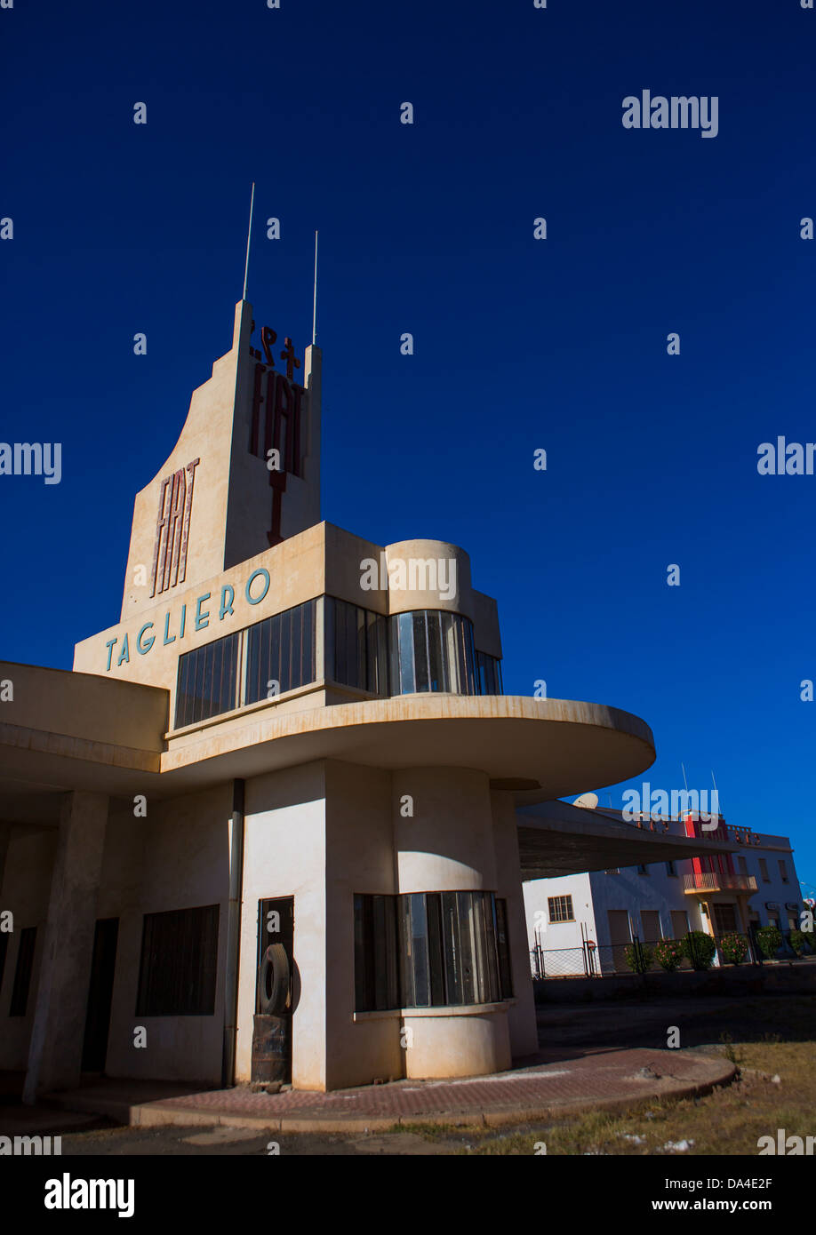Fiat Tagliero Garage And Service Station, Asmara, Eritrea Stock Photo ...