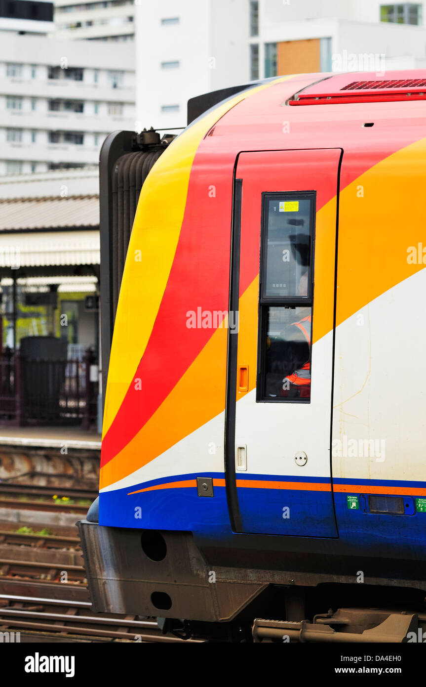 Southwest Trains passenger train at Clapham Junction Railway Station ...