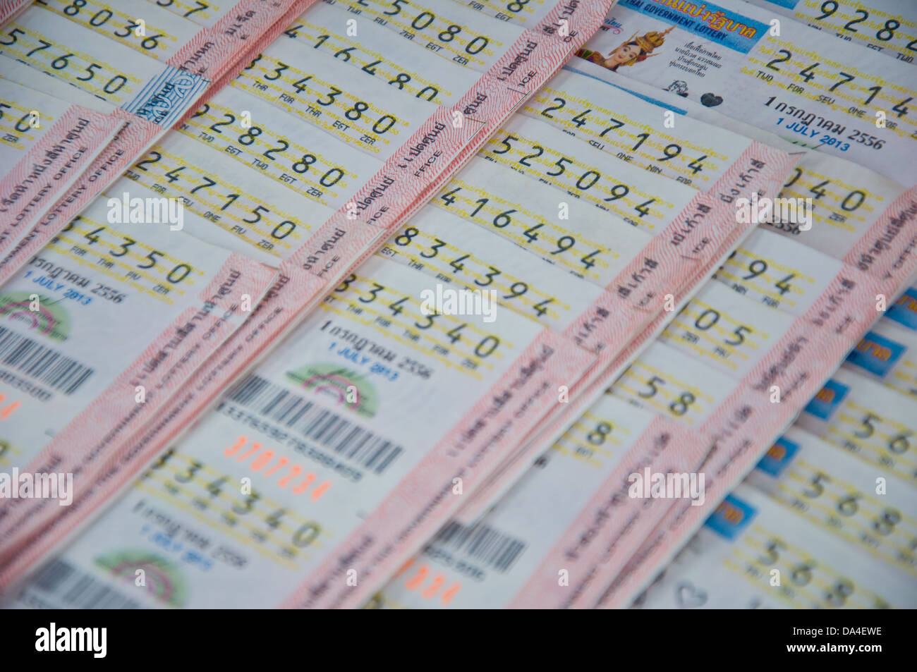 lottery for lucky in Thailand country Stock Photo - Alamy