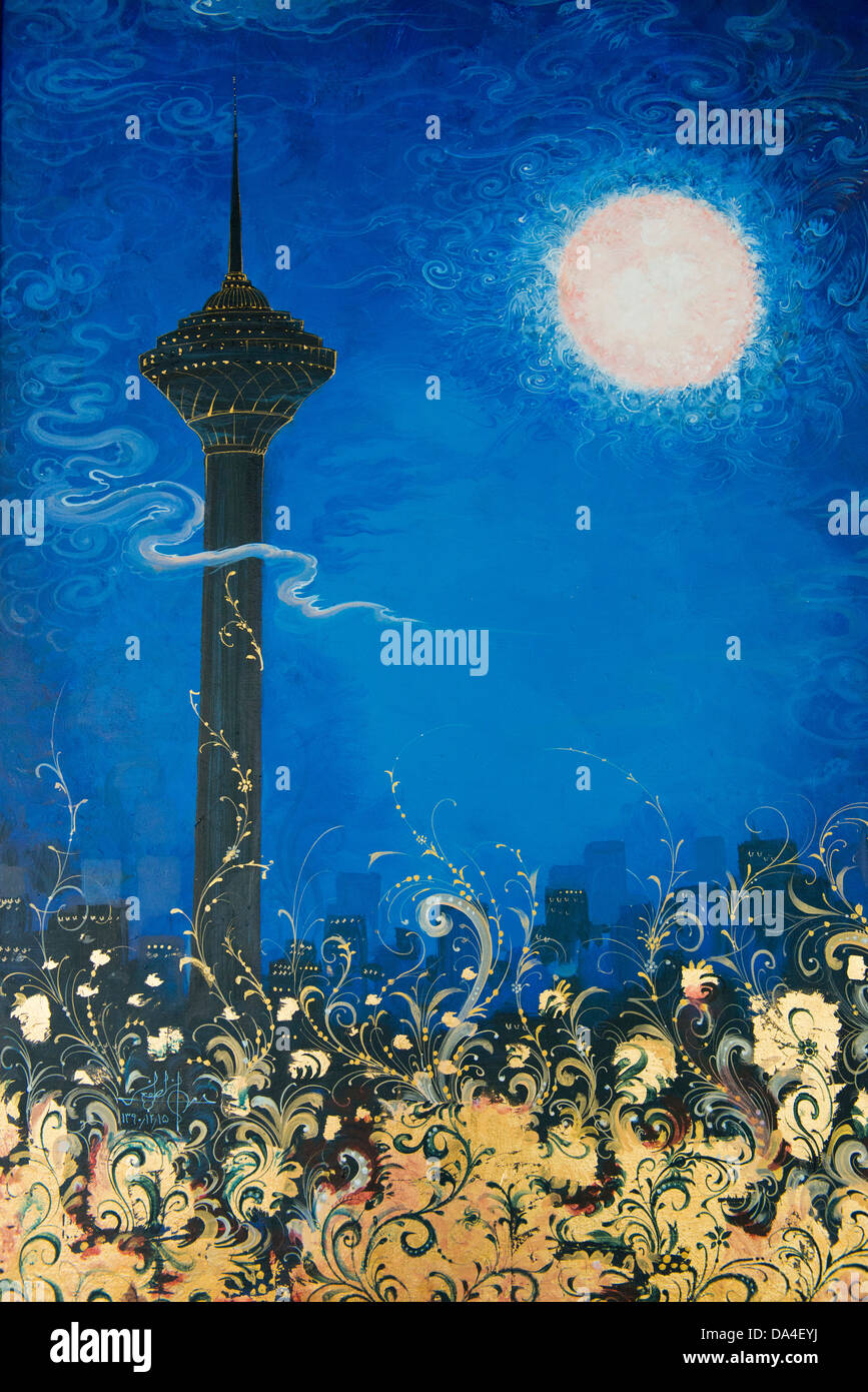 Milad Tower Paint Iran Milad Tower Artistic Paper Faafa Paintings
