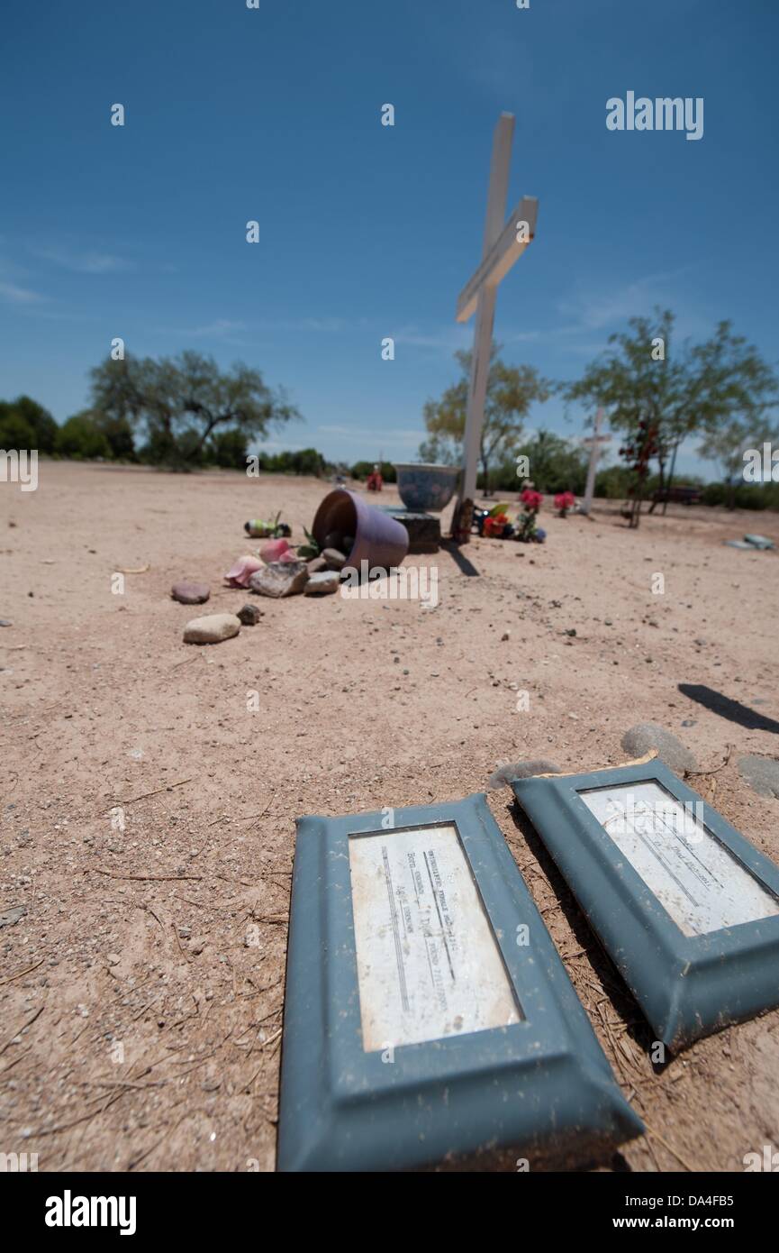 July 2, 2013 - Tucson, Arizona, United States - A paper marker ...