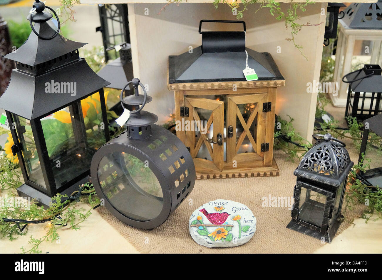 Lanterns and craft display Stock Photo - Alamy