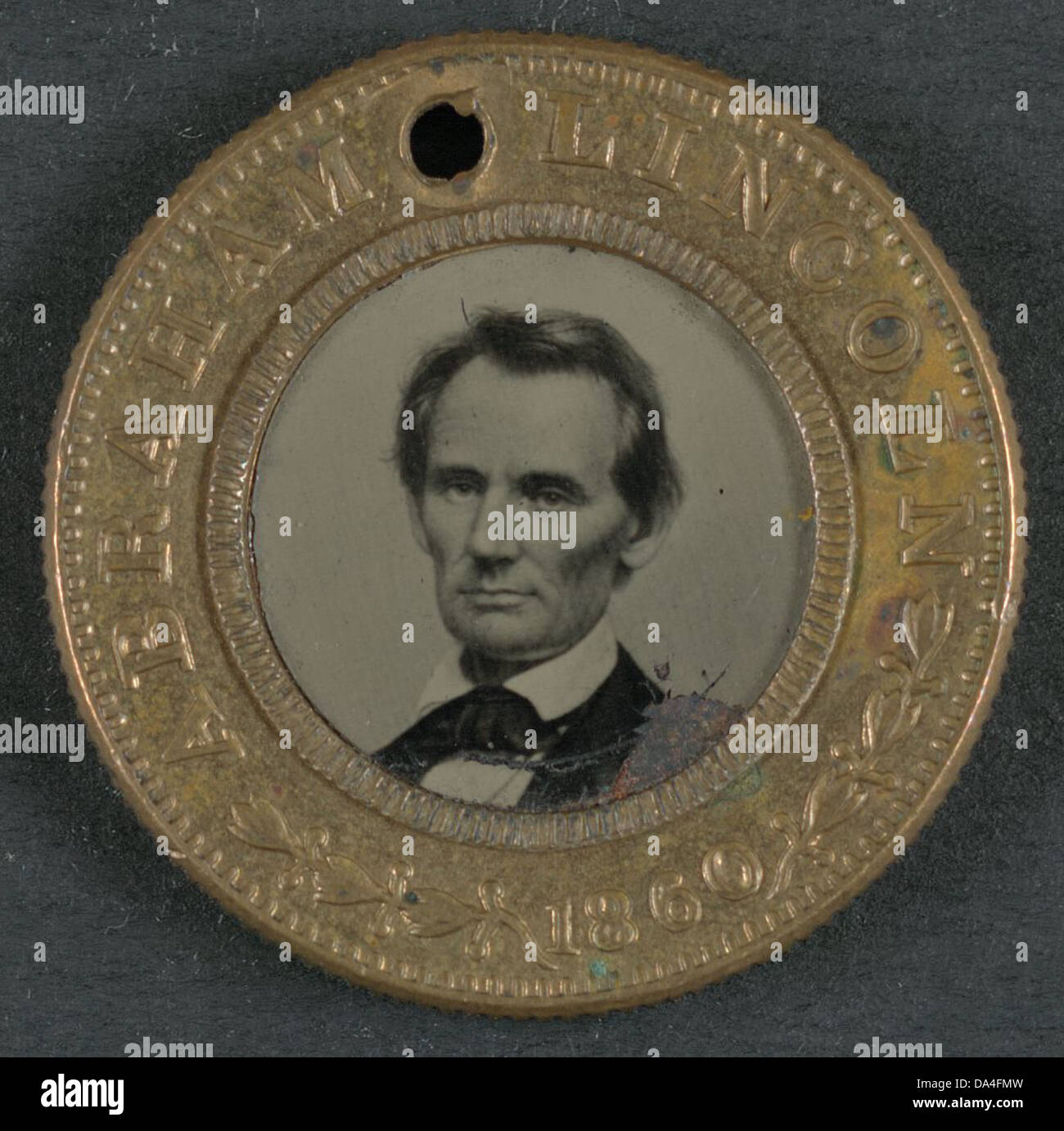 This Abraham Lincoln campaign button from the 1860 presidential ...