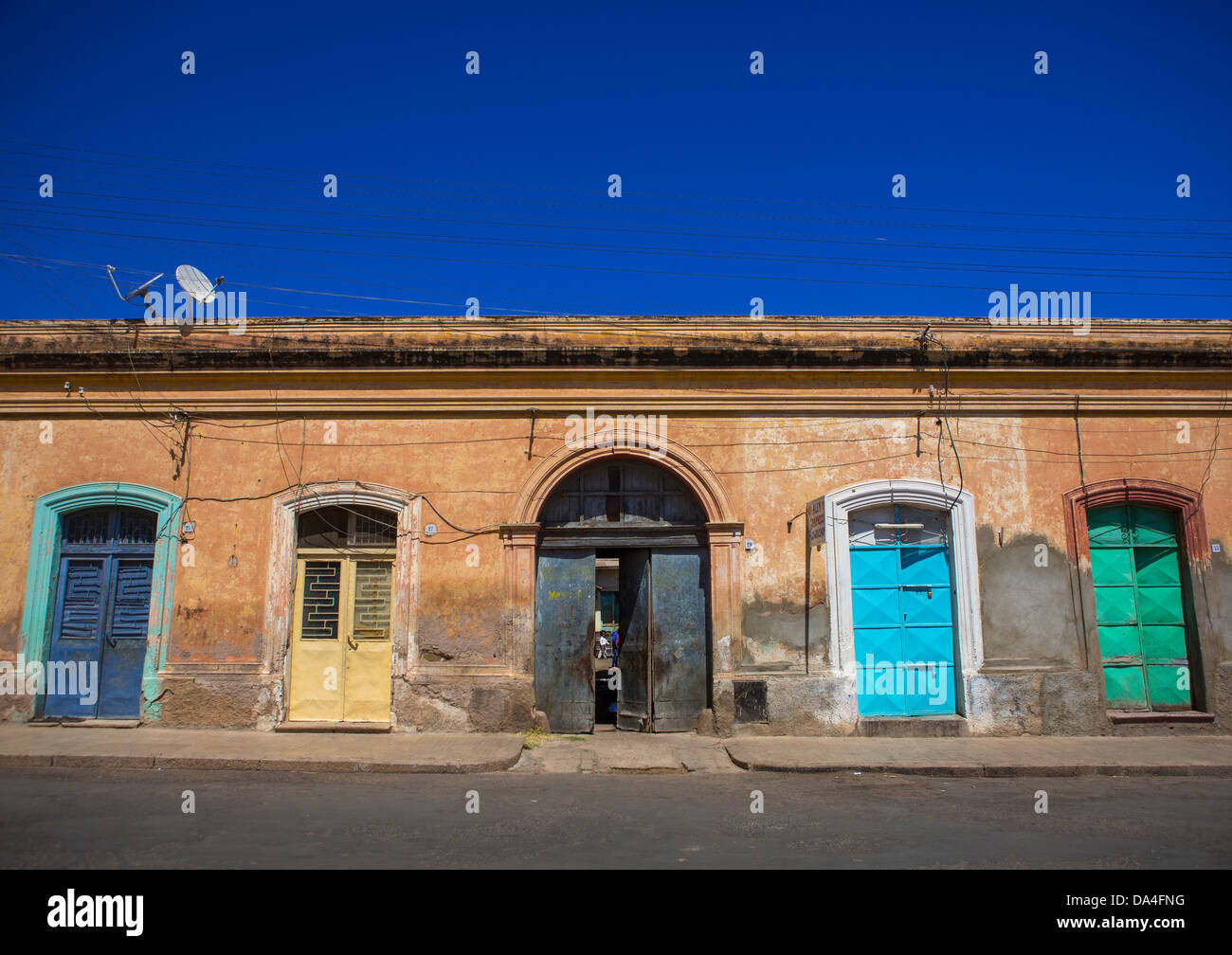 Old Italian Colonial House, Asmara, Eritrea Stock Photo - Alamy