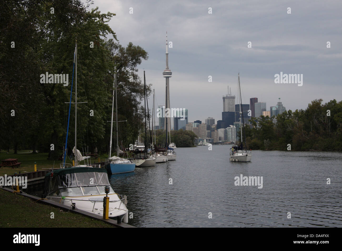 marina,Toronto Island,CN Tower Stock Photo - Alamy