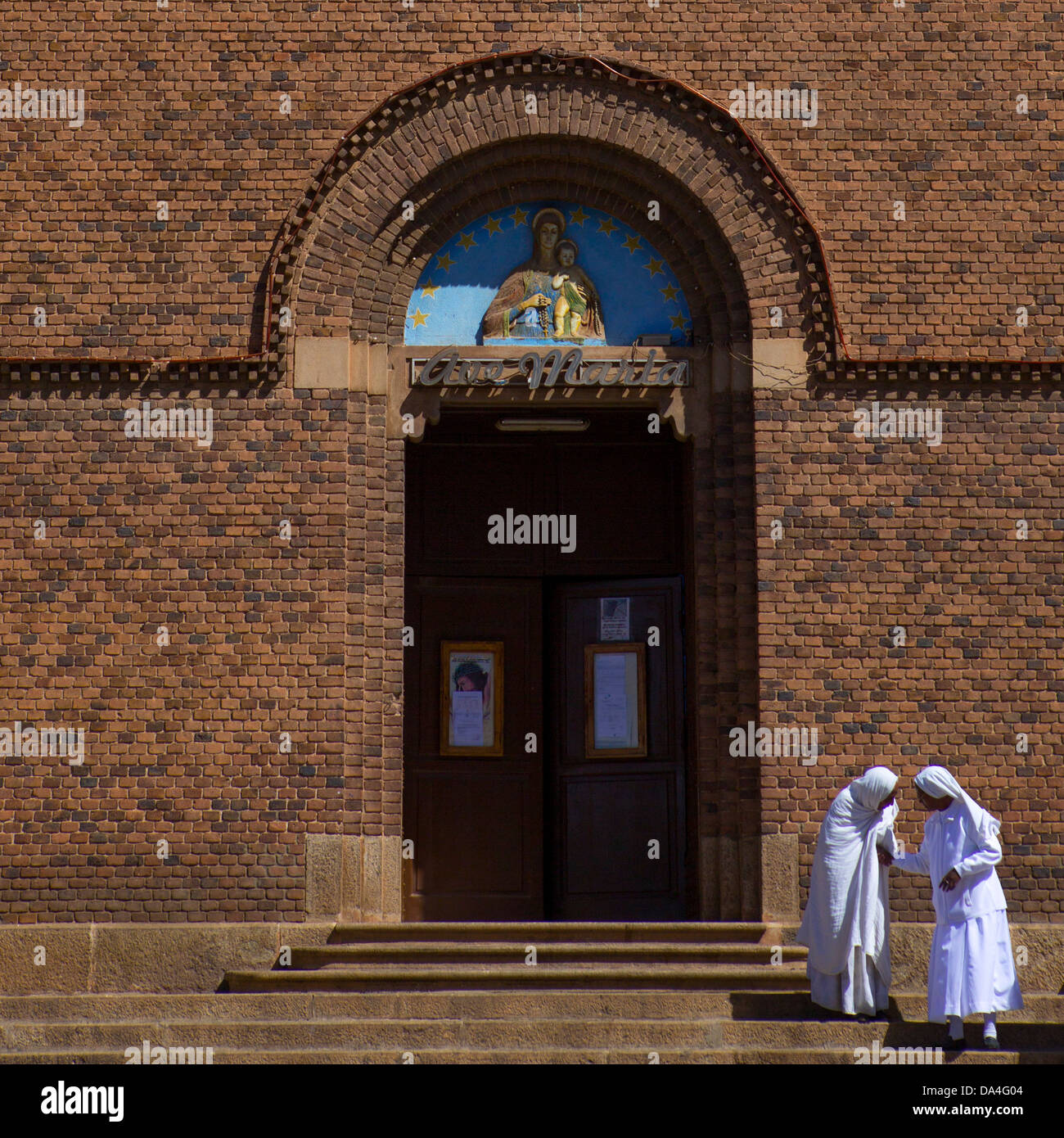 Women In Front Of St Joseph Cathedral, Asmara, Eritrea Stock Photo - Alamy