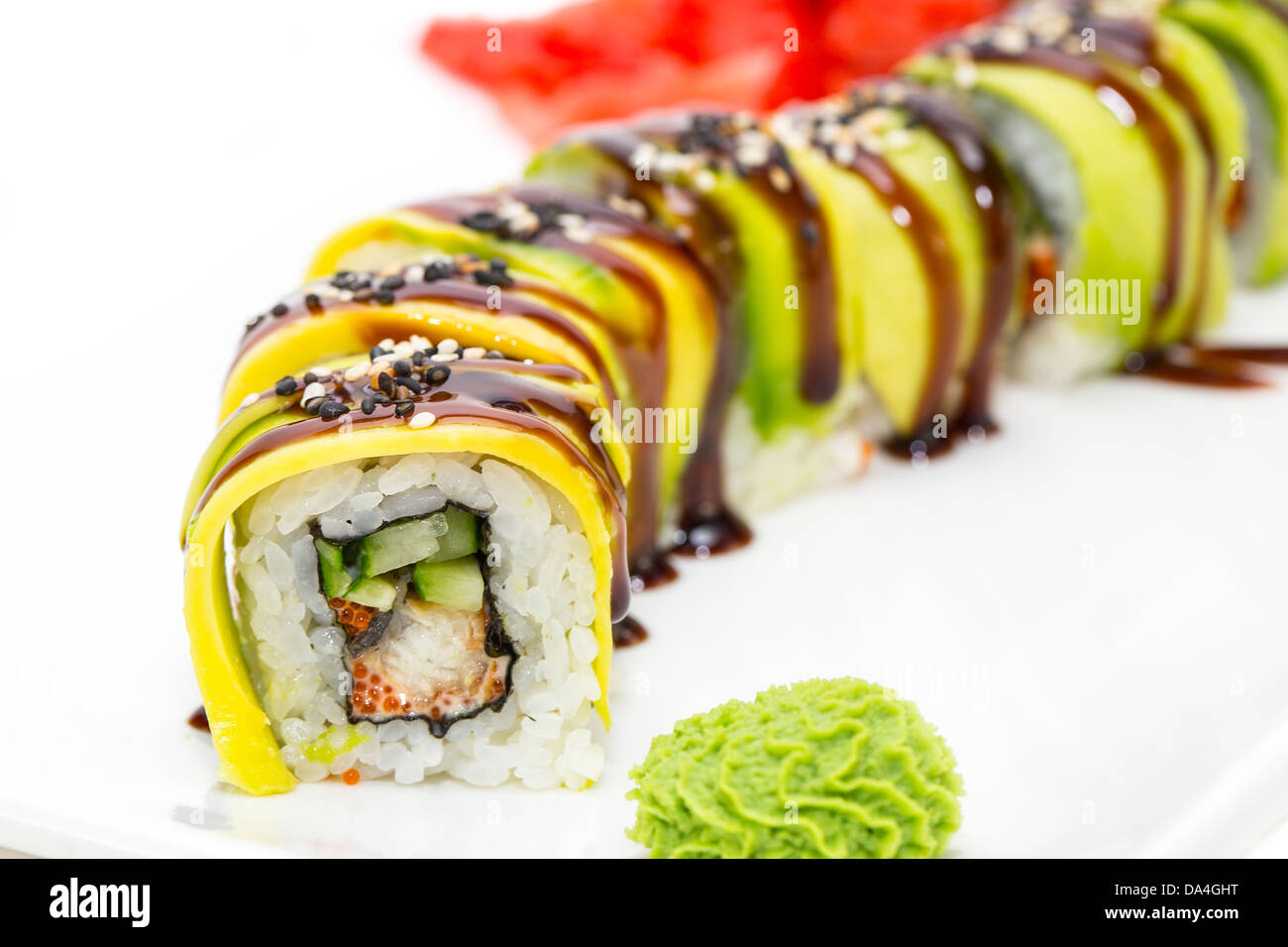 delicious seafood sushi at a Japanese restaurant Stock Photo - Alamy