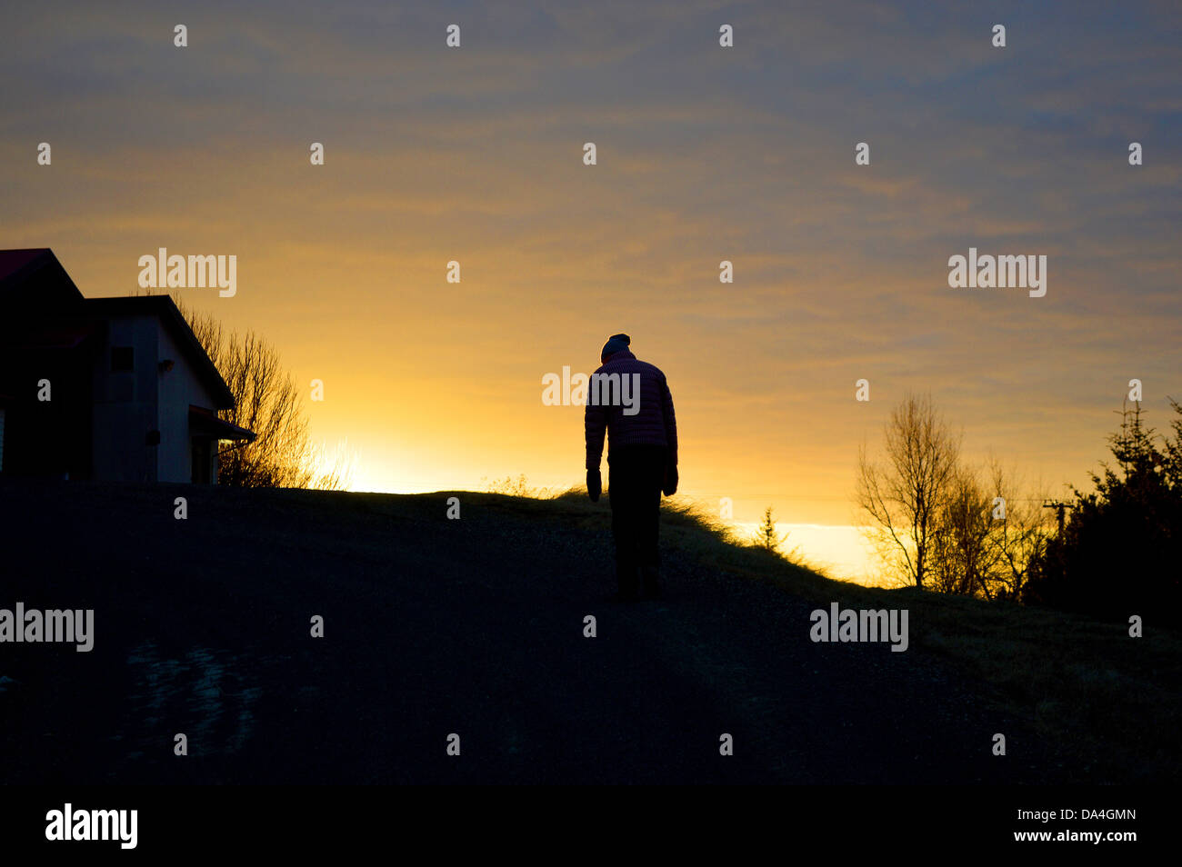 Man walking home after work hi-res stock photography and images - Alamy