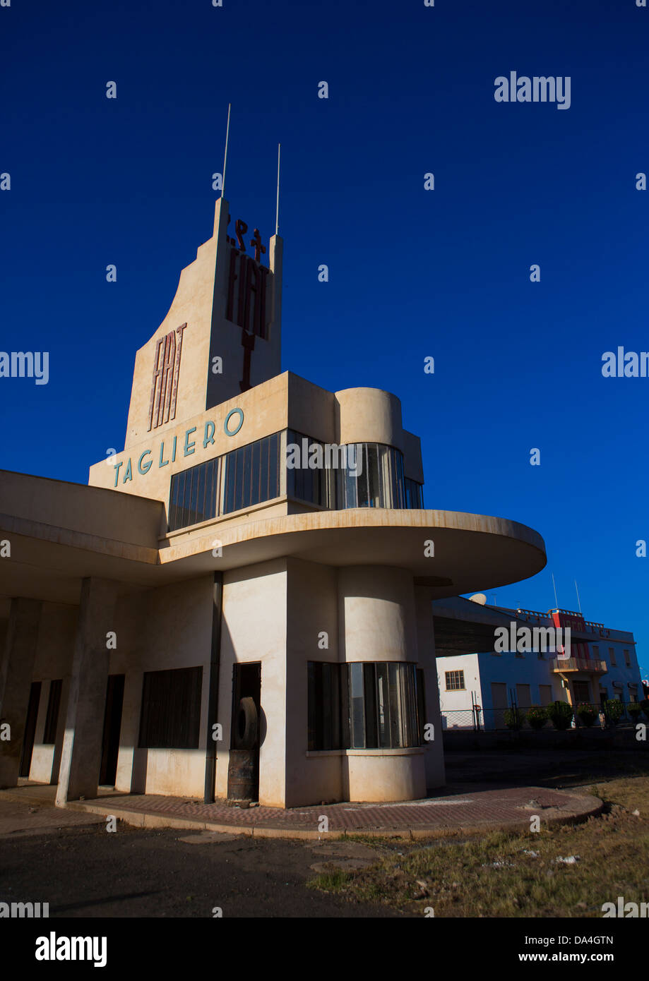 Fiat Tagliero Garage And Service Station, Asmara, Eritrea Stock Photo ...