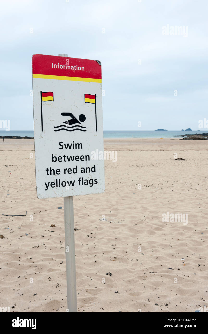 Beach flags and signs hi-res stock photography and images - Alamy