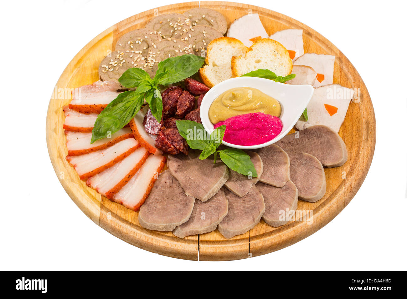meat dish with several kinds of sausages Stock Photo - Alamy