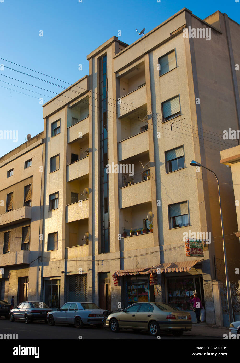 Art Deco Italian Colonial Building, Asmara, Eritrea Stock Photo - Alamy