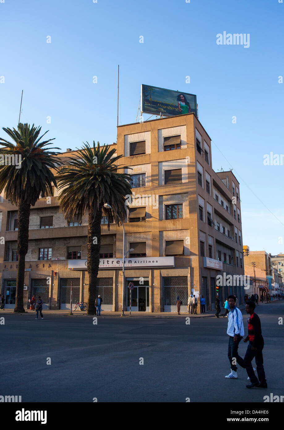 Art Deco Italian Colonial Building, Asmara, Eritrea Stock Photo - Alamy