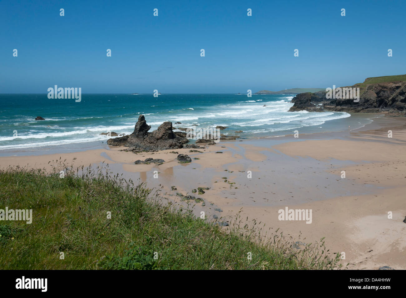 A view of Porthcothan Bay North Cornwall UK Stock Photo - Alamy