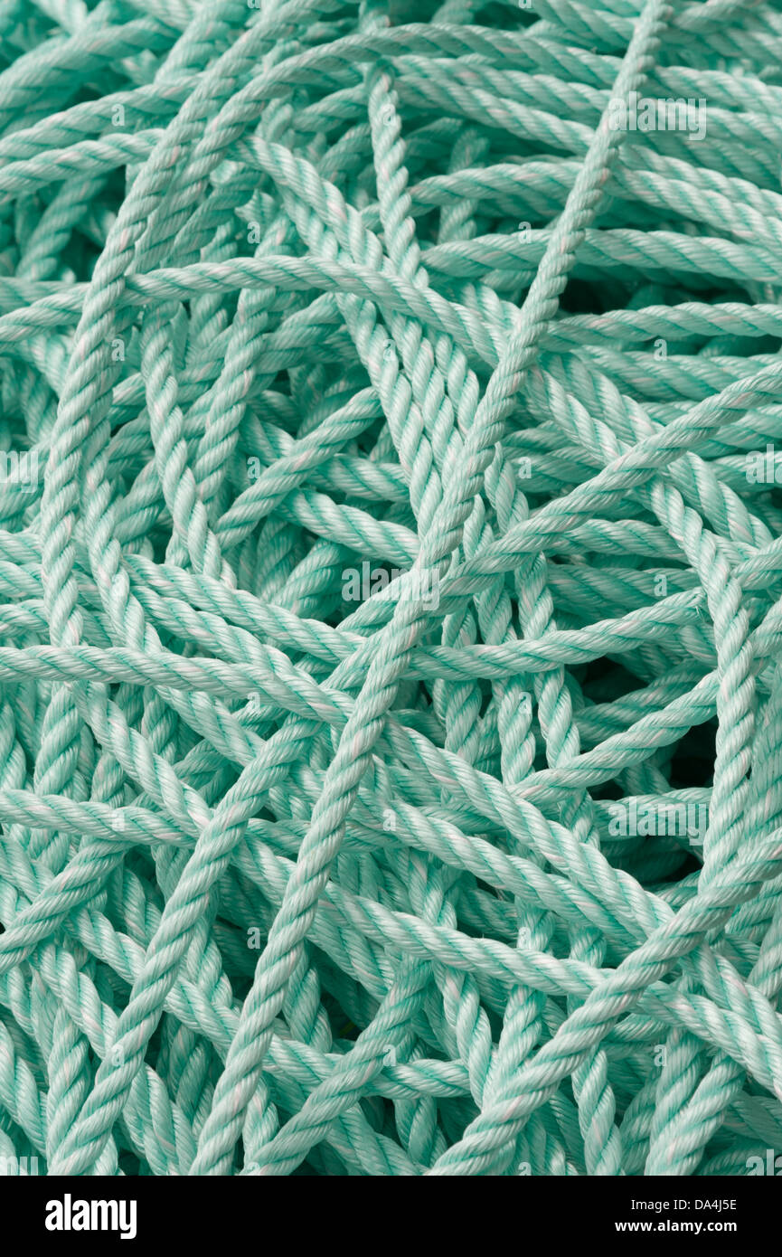 a pile of green nylon rope Stock Photo - Alamy