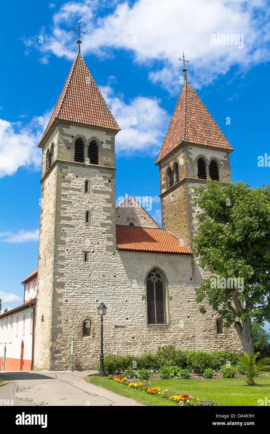 St. Peter and Paul Church on the island of Reichenau, Lake Constance ...