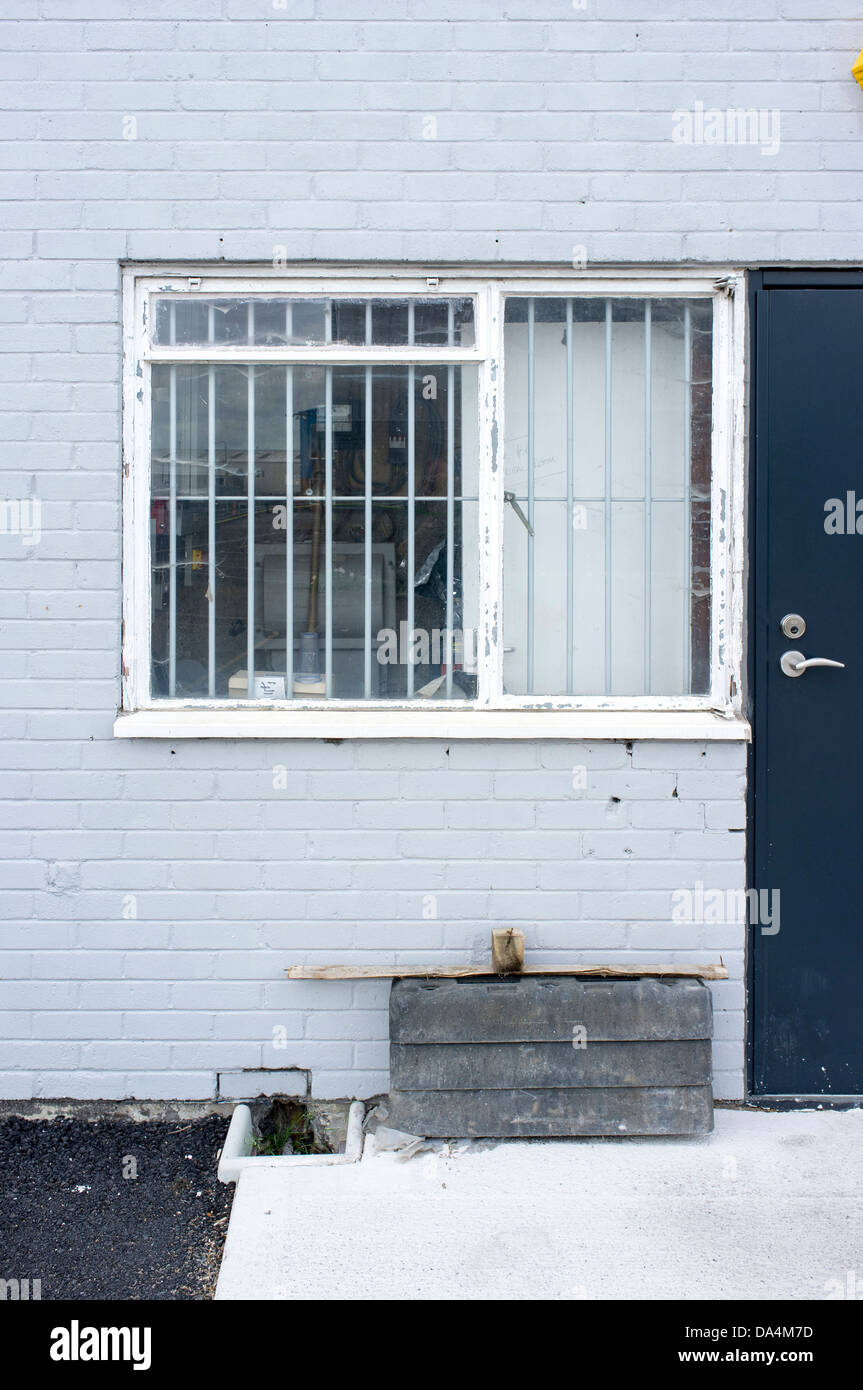 Security bars fitted behind window as crime prevention measure to deter ...
