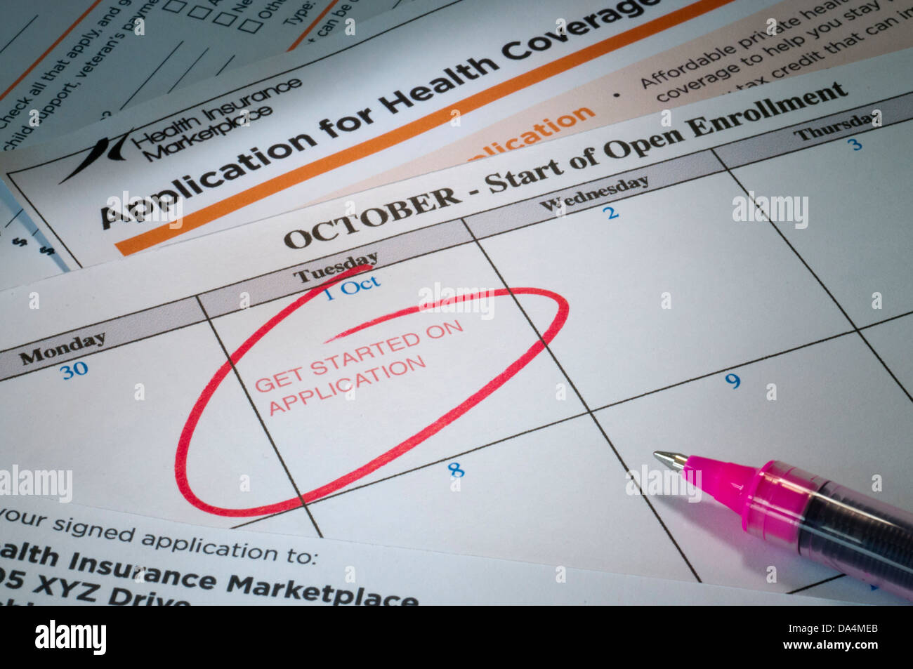 Healthcare insurance application Stock Photo - Alamy