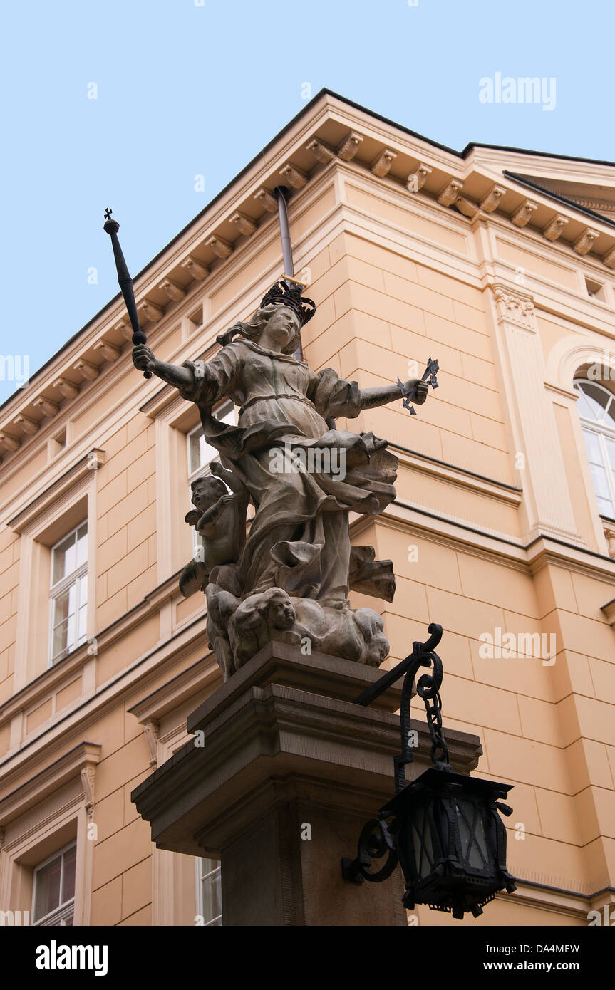 Statue in the Market Square in Krakow Poland Stock Photo - Alamy
