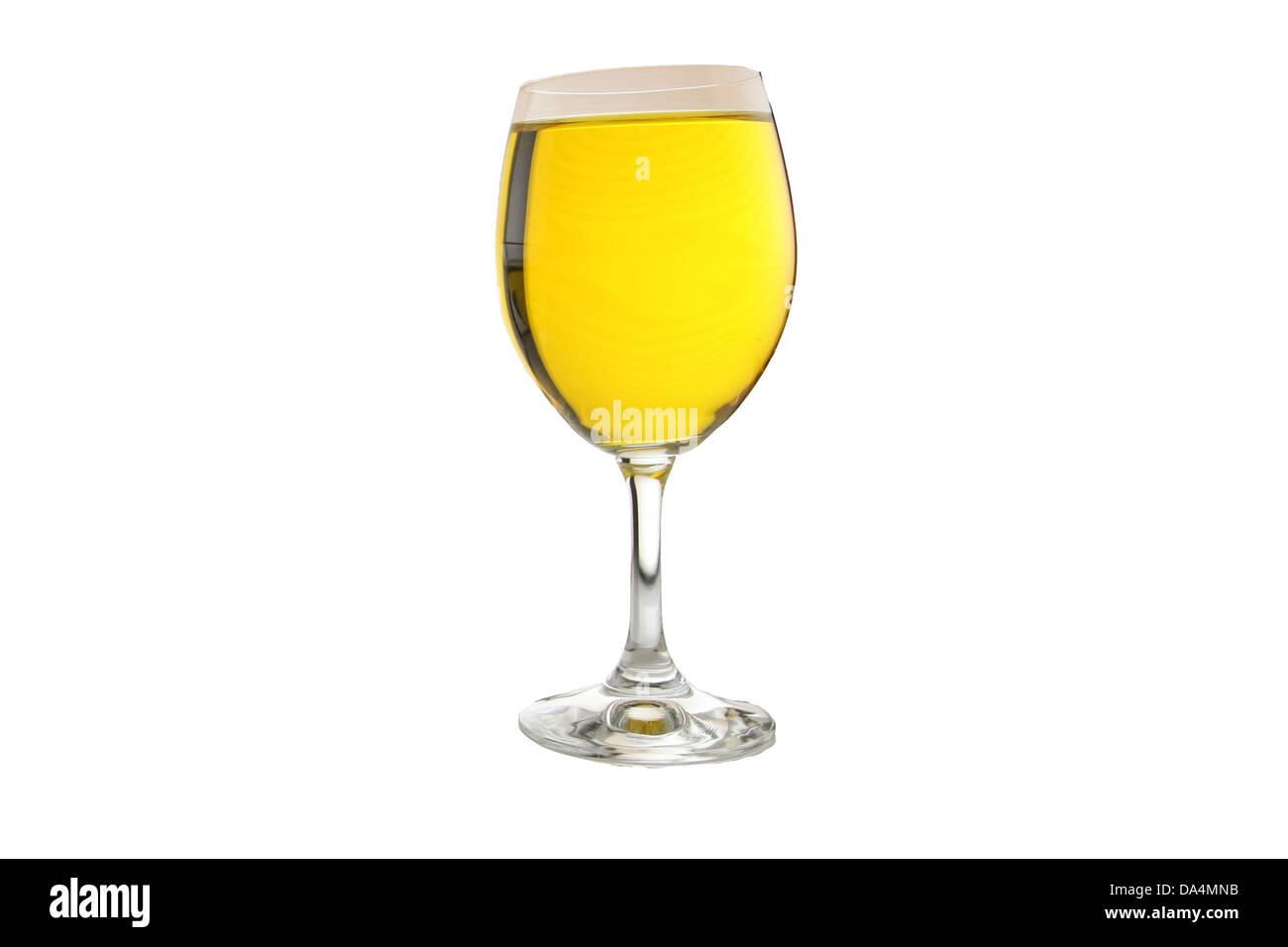 The Yellow water in a glass Stock Photo - Alamy