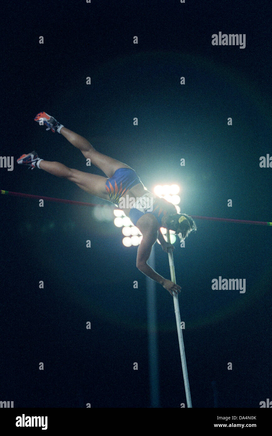 Female pole vaulter in action Stock Photo - Alamy