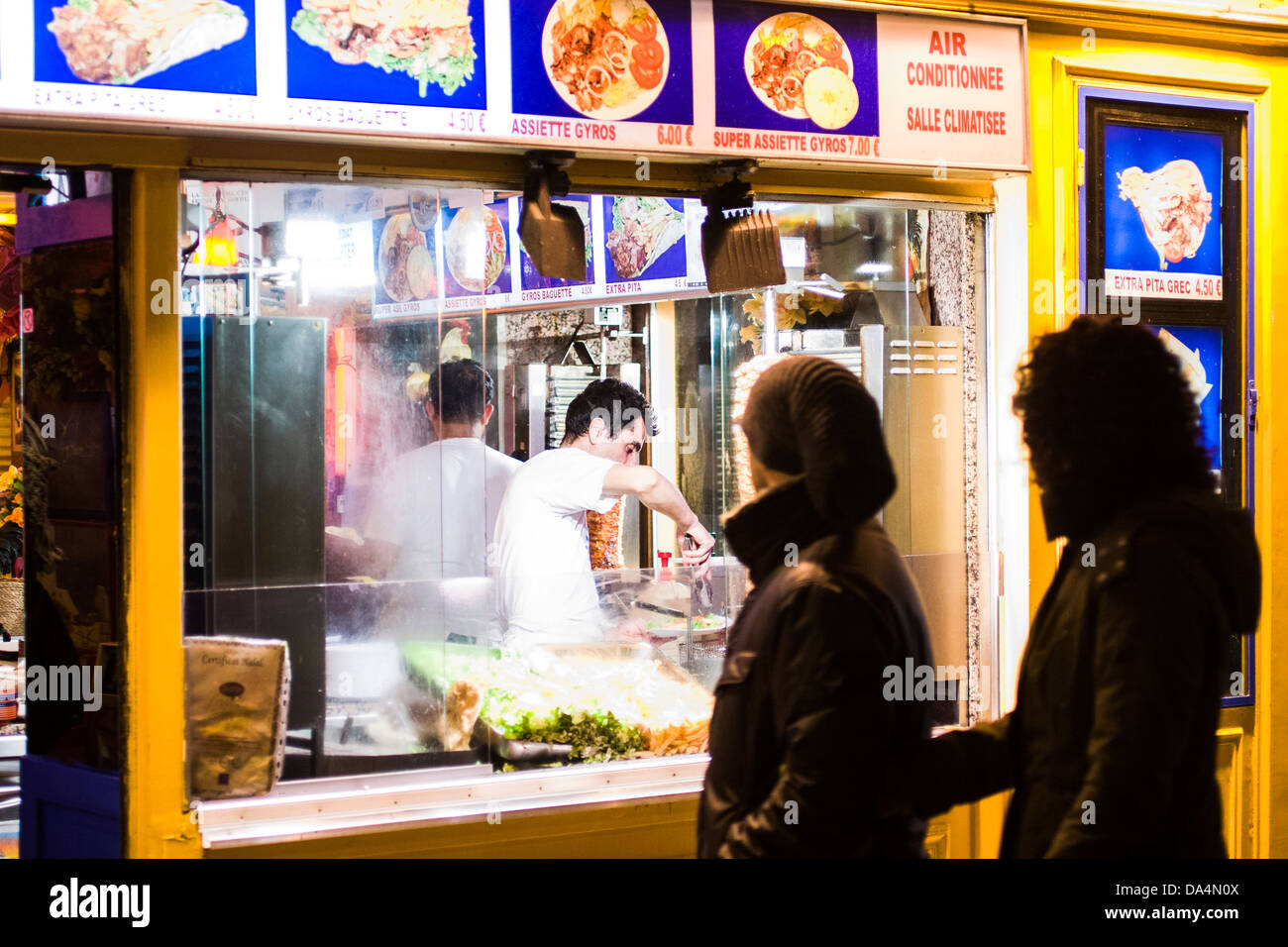 Fast food restaurant at Latin Quarter. Paris, France Stock Photo - Alamy