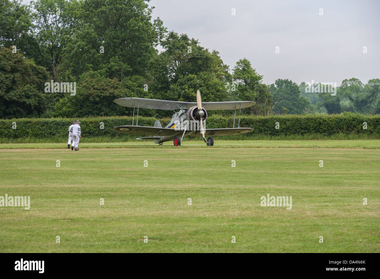 Gloster Gladiator K7985 L8032 G-AMRK at D-Day air show in Shuttleworth ...